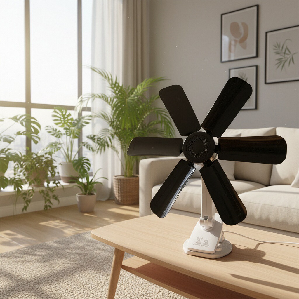 SYCAT-A519-5 Blade/6 Blade Fan Home Electric Fan W/ Clip, Clover Fan ...