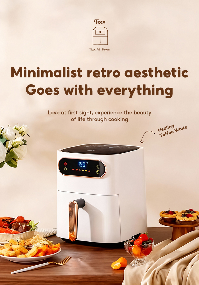 Tixx Air Fryer 8 in 1 Intelligent control inverter 8 Menus+Reheat ...