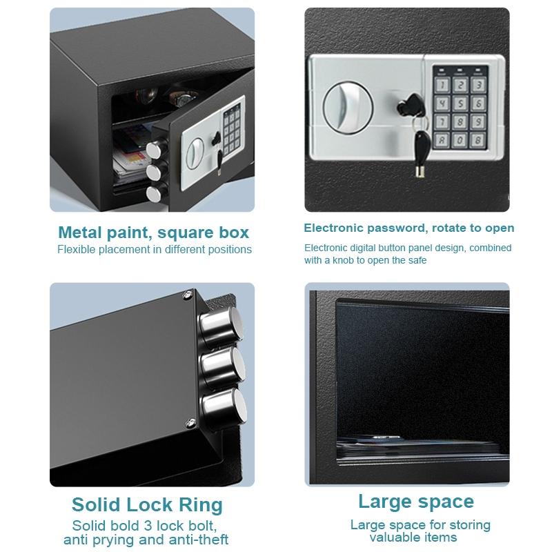 YAMY Vault Safety Box heavy duty Safe box with lock and key money ...
