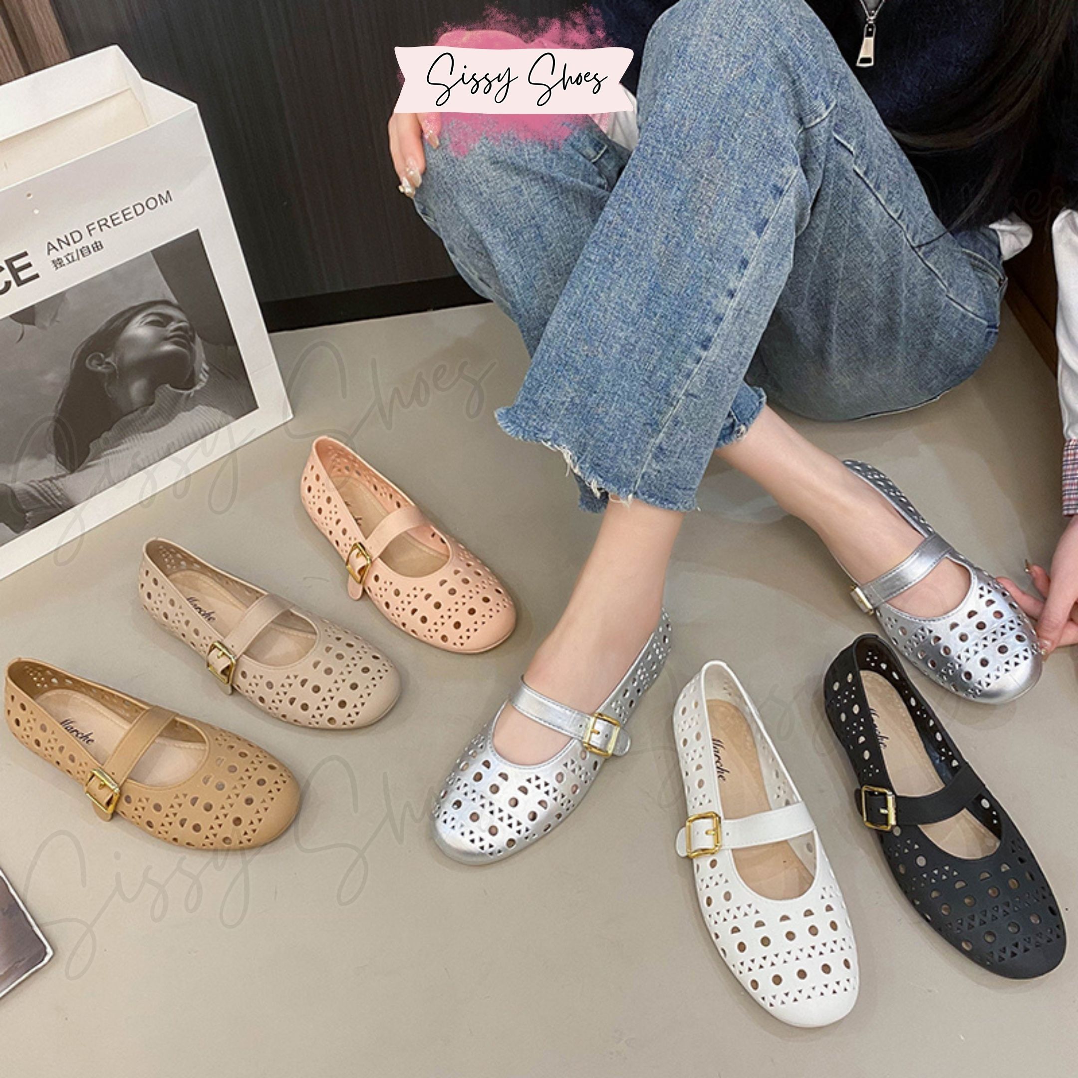 Sissy Shoes Store New Comportable Perforated Design Doll Shoes ...