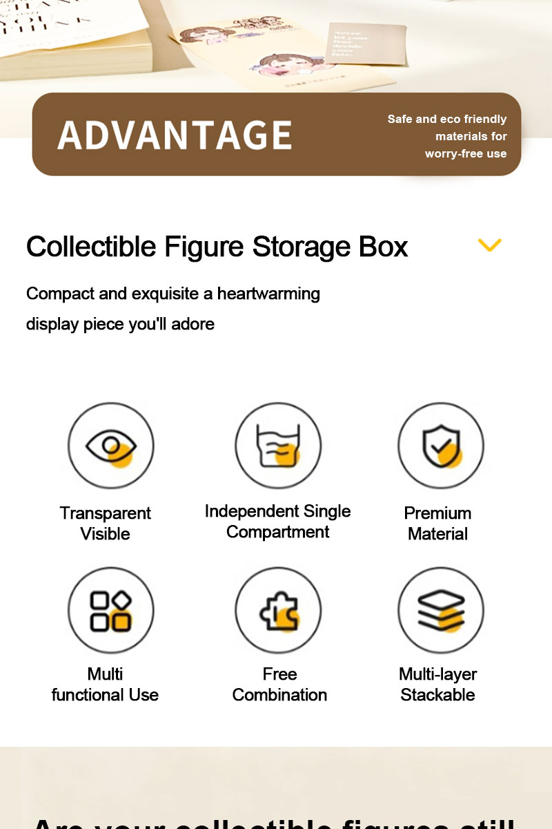 Rotating Action Figure Display Stand Dustproof Popmart Blind Box ...