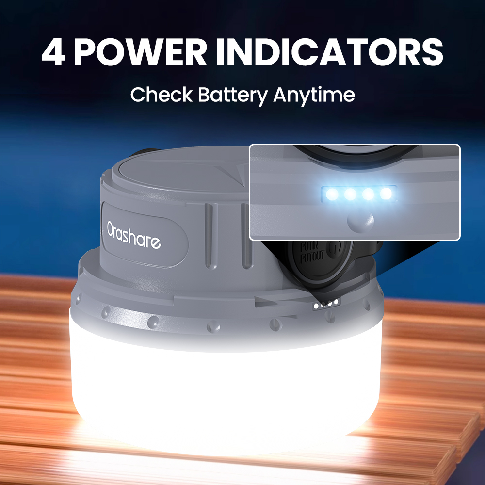 Orashare OL22 Portable Rechargeable LED Camping Light 500LM Bright 36H ...