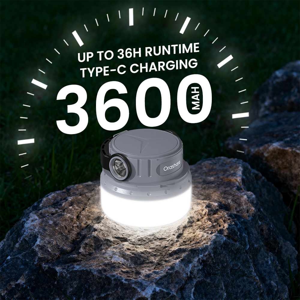 Orashare OL22 Portable Rechargeable LED Camping Light 500LM Bright 36H ...