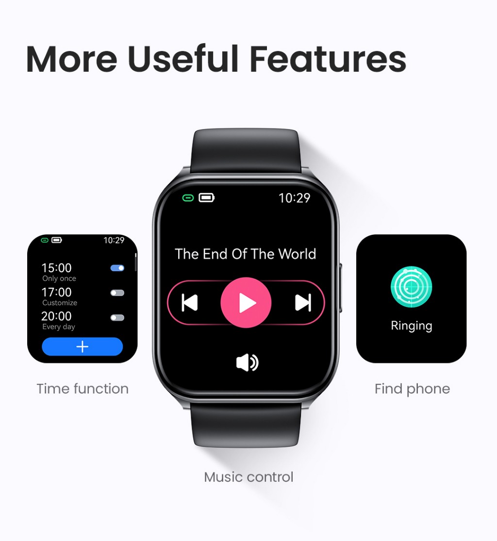Haylou 2 Pro (LS02 Pro) 1.85"Display Smart Watch Bluetooth Calling ...