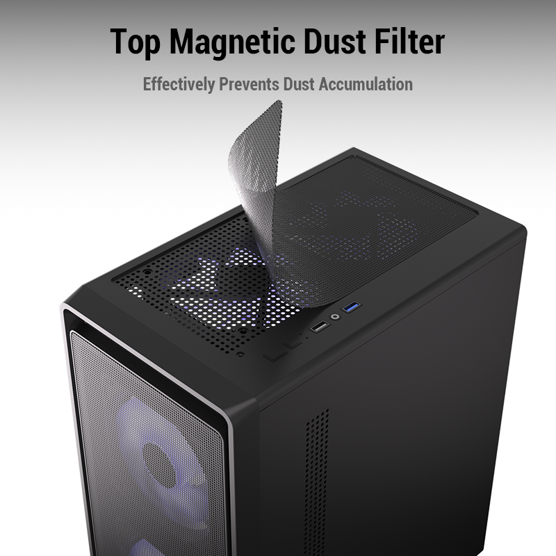 ESGAMING BP06 Pc Case Gaming MATX Computer Case With Tempered Glass ...