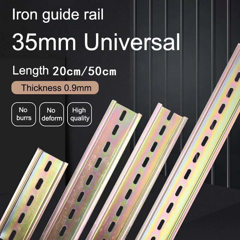 10PCS DIN Rail Slotted Design Steel Din Rail Mount 20cm 50cm Grooved ...