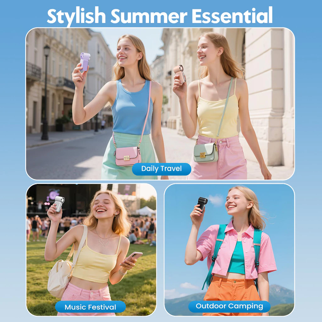 Smallest Fan (2026 New) 3600mAh Portable Mini Handheld Fan 3.5-inch ...