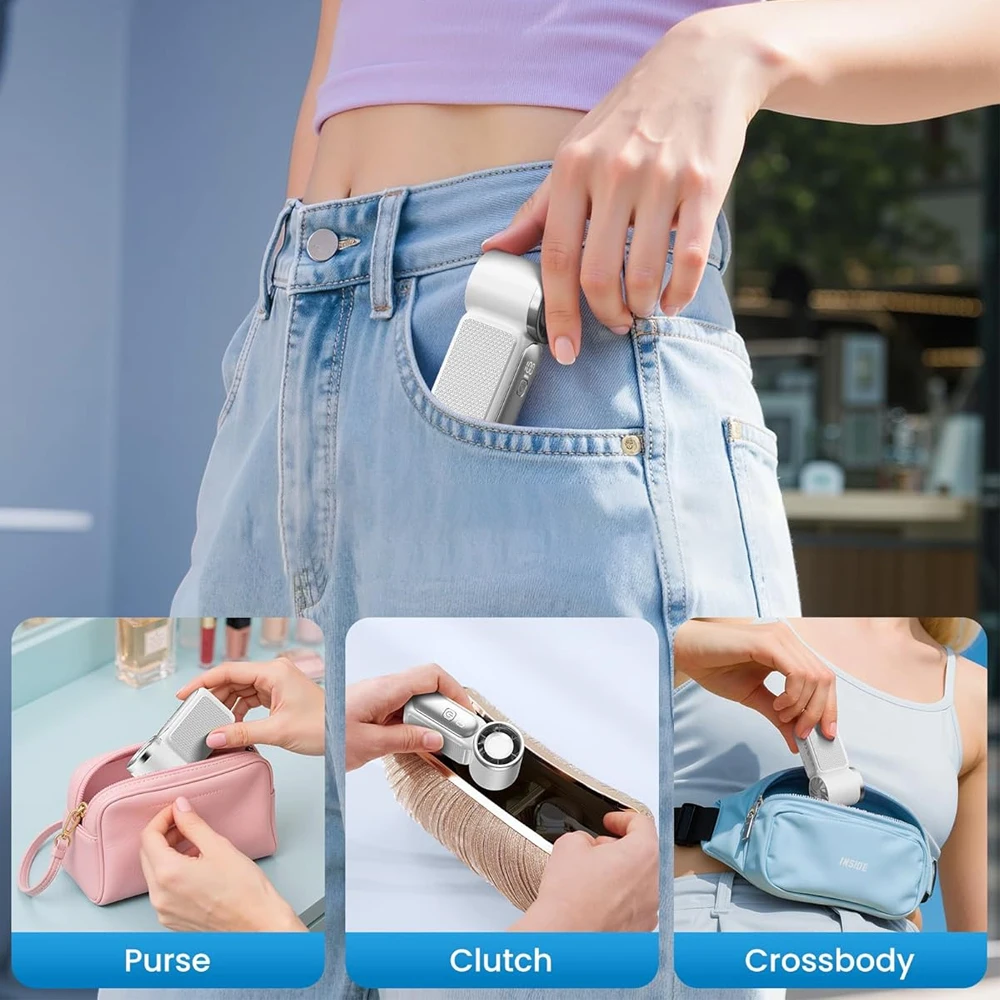 Mini Fan Portable Handheld Turbo Fan Air Turbo Cooling usb charging ...