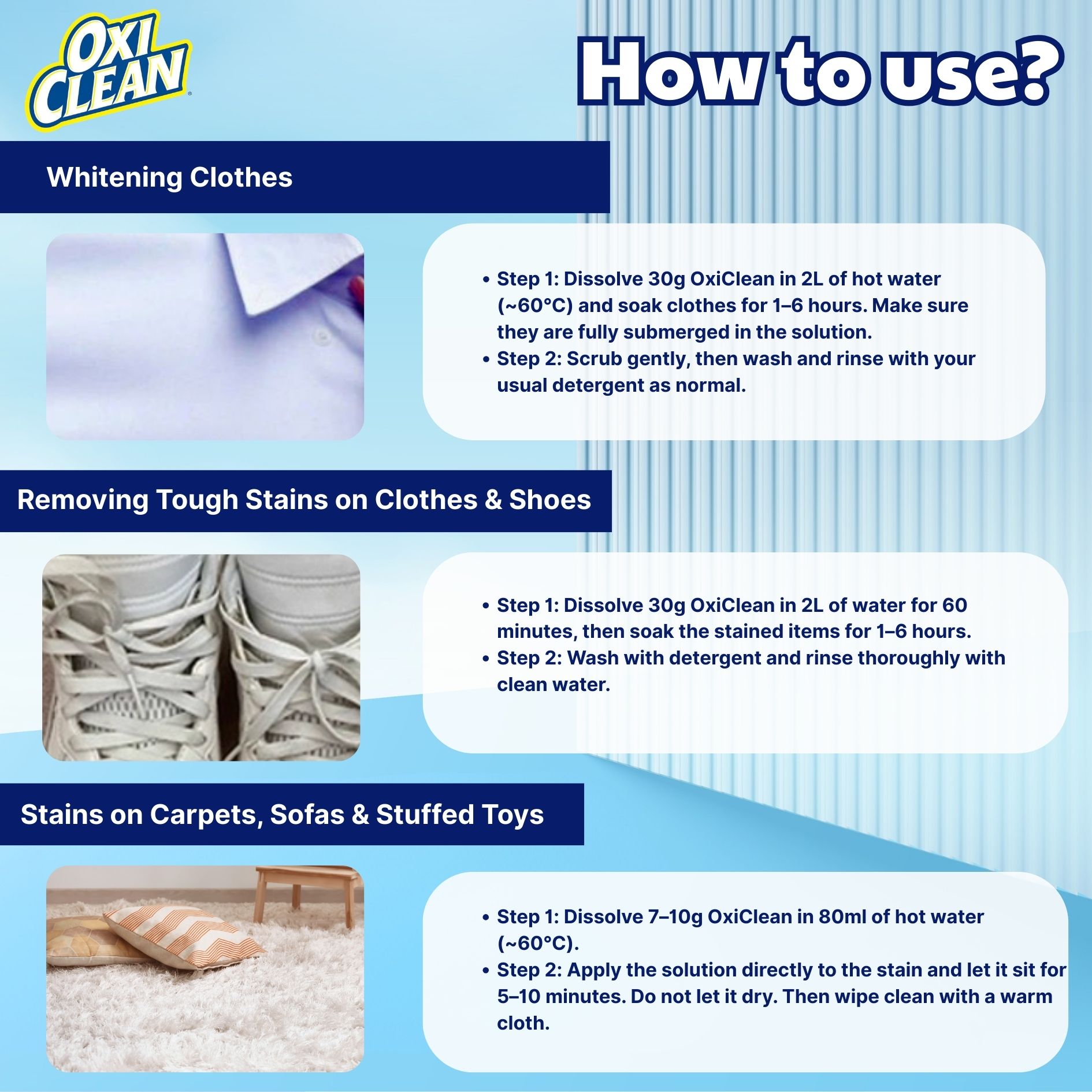 Combo 4 Pack All Purpose Cleaner OxiClean Laundry Cleaner Brand ...