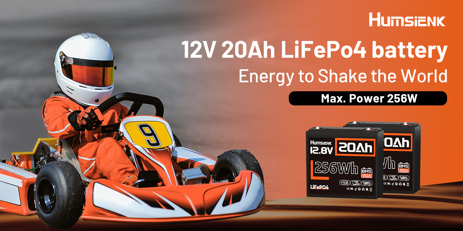 Humsienk 12V 20Ah LiFePO4 Battery for Solar, Marine,UPS Battery,DIY ...