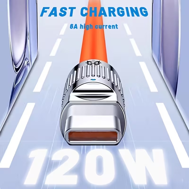 120W USB Ultra Fast Charge Micro USB Wired Zinc Cord 6A Quick charging ...