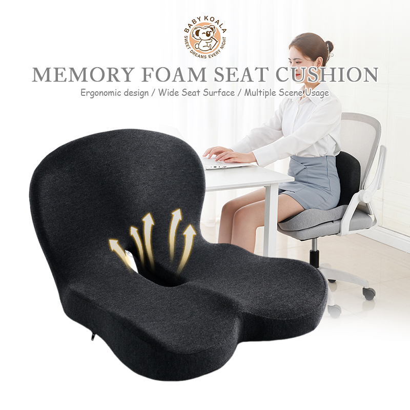 Memory Foam Seat Cushion,Office Chair Cushion with Lumbar Support for ...