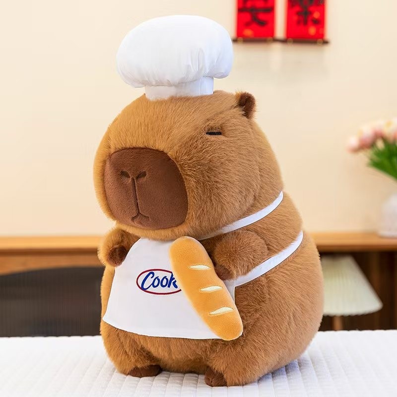 35/45/60CM Capybara Chef Plush Doll Bread Capybara Kawaii Soft Toy For ...