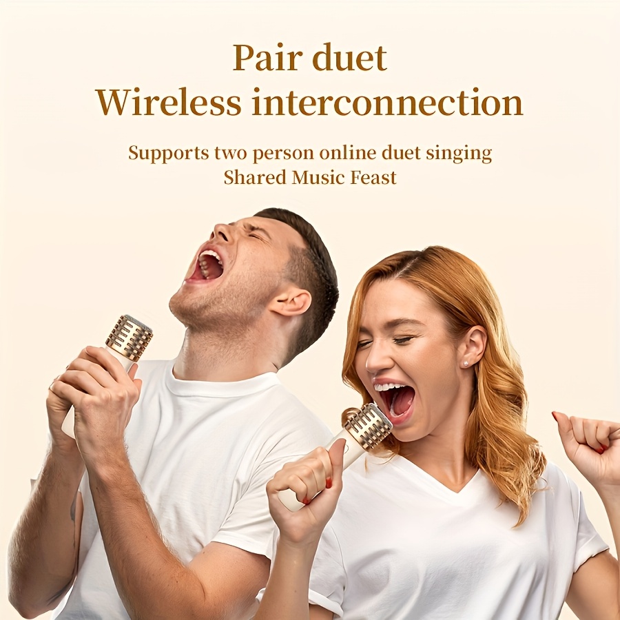 Bluetooth Karaoke Speaker with 2 Wireless Microphones – Portable ...