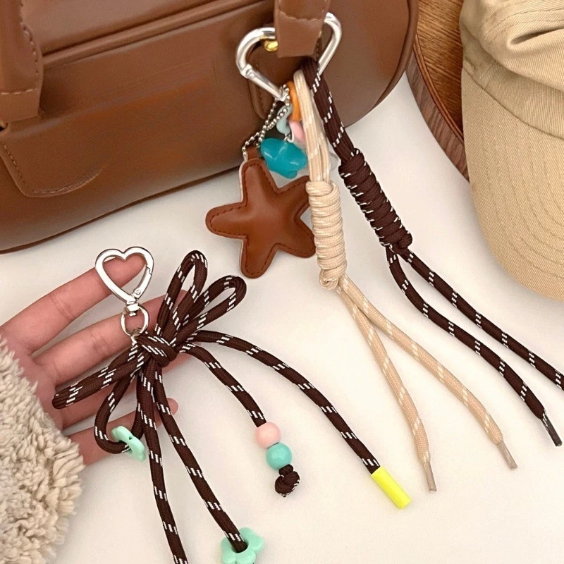 Color Braided Lanyard Keychain Knot Nylon Rope for Car Backpack Strap ...