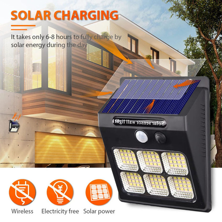 OOKAS Solar Light Outdoor Waterproof Wall Lamp Sensor Solar Street ...