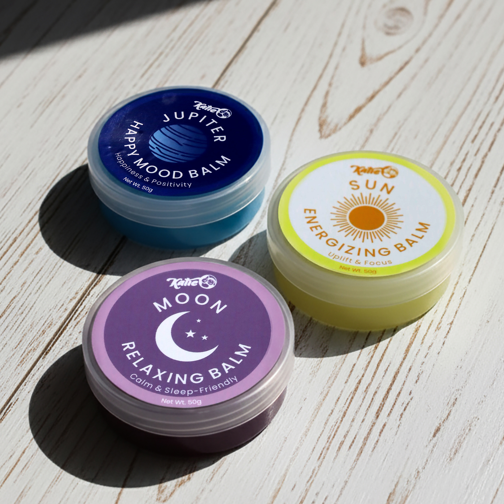 Katie's Gift Sets Balm 3 pcs Sun for Energy, Jupiter for Mood and Moon ...