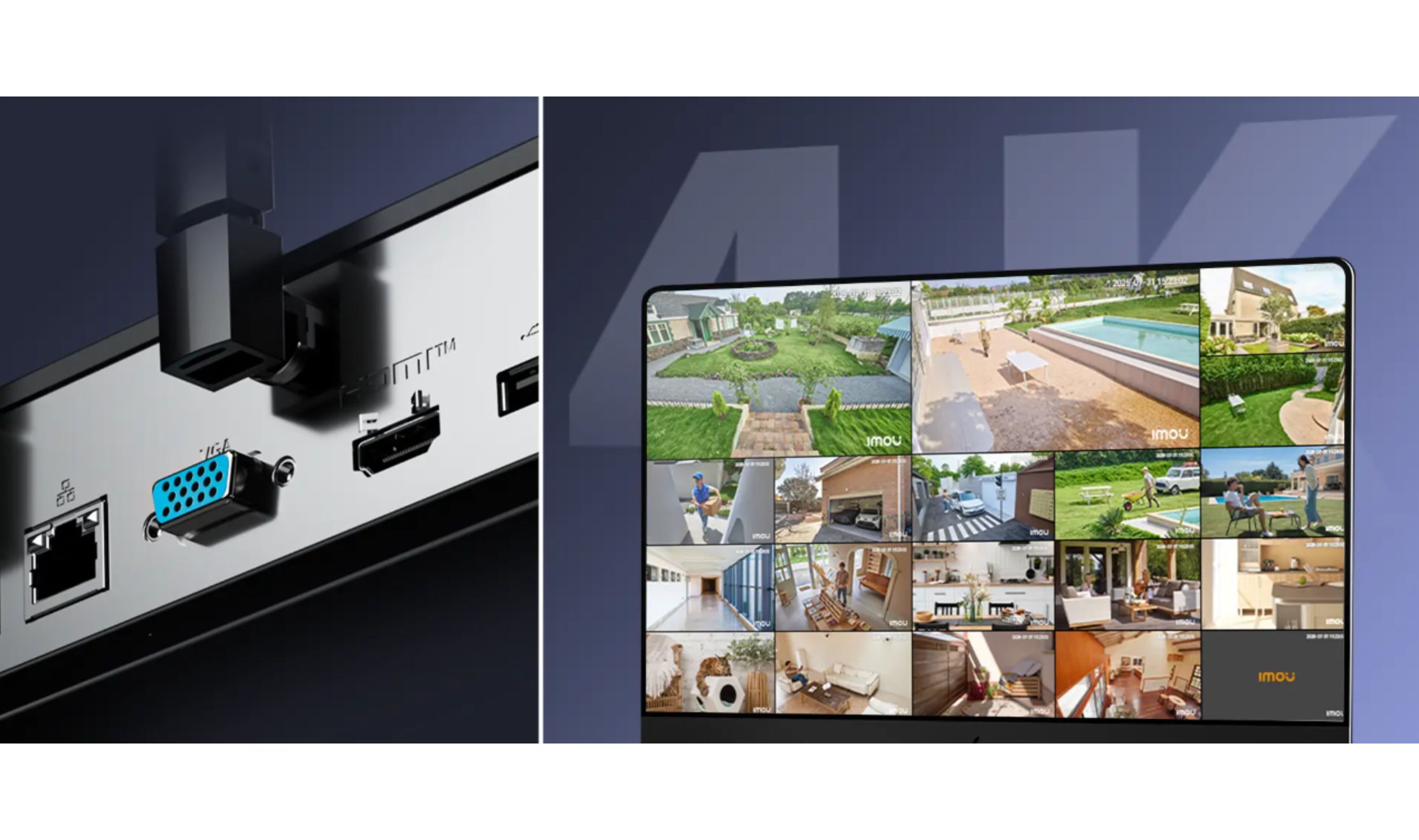 IMOU N110W/N118W H.265 10/18 Channel Wi-Fi NVR, Supports Onvif 4 ...