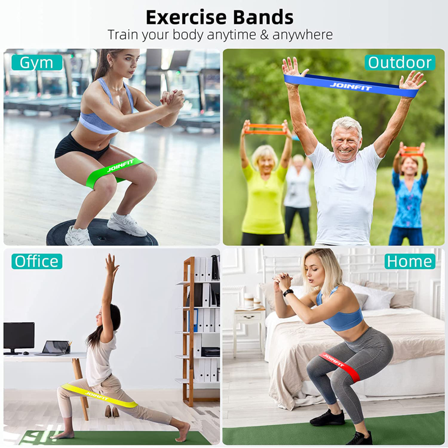 JOINFIT Resistance Bands Yoga Band Fitness Exercise Training Hip ...