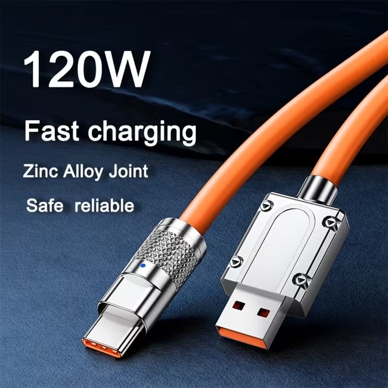 120W Original Super Charge Micro USB Wired Zinc Cord Ultra Quick ...