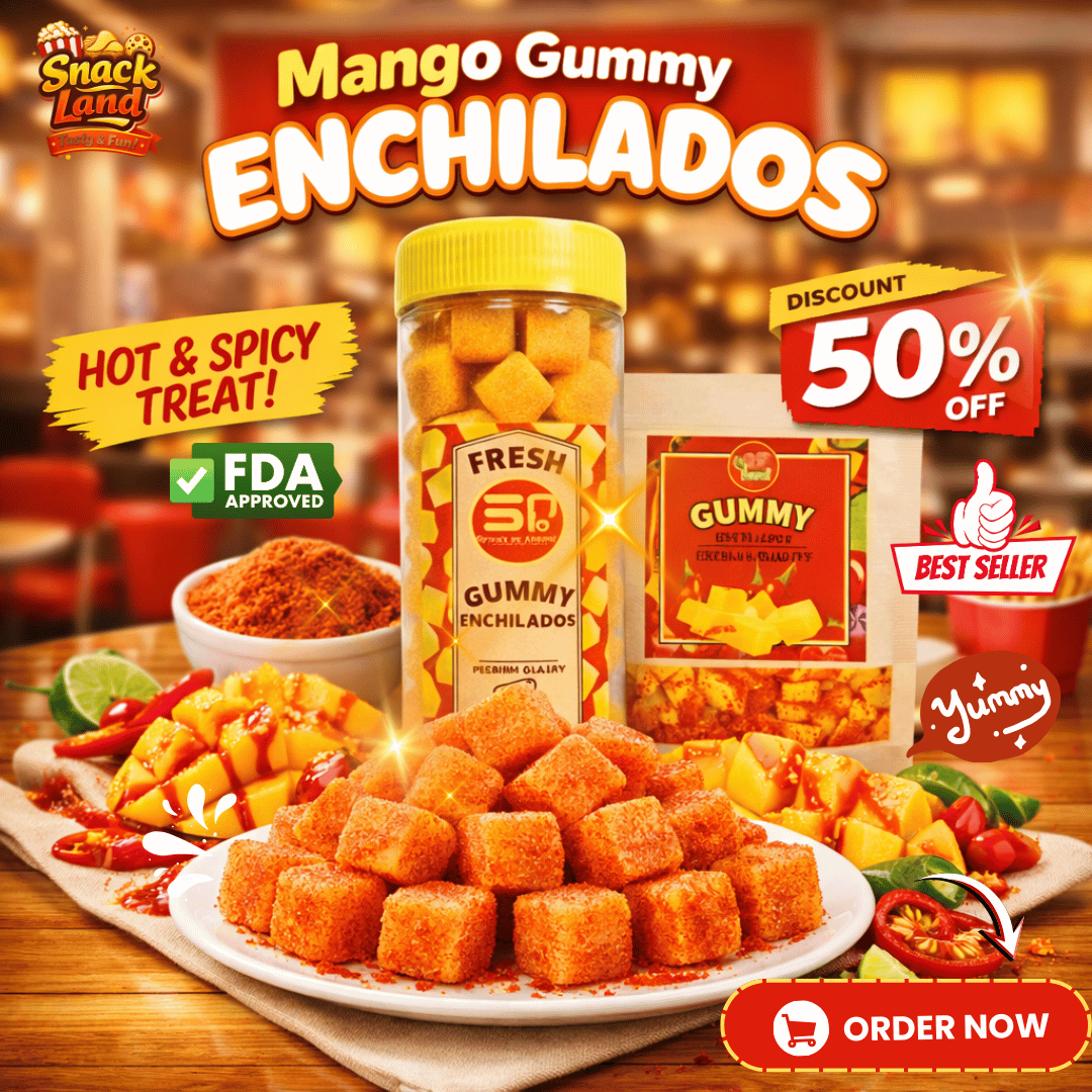 Mango Gummy Enchilados | Sour Sweet Spicy Gummy Candy with Tajin ...