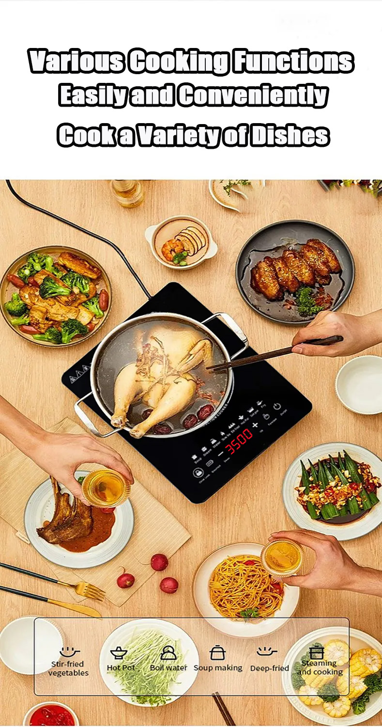 TOSHIBA 3500W Induction Cooktop Inverter Induction Cooker Touch Screen ...