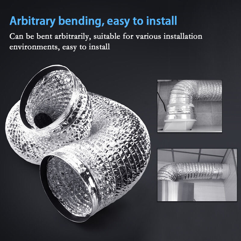 2/5M Ventilation Duct 4/6/8/10/12 inches Air Ventilation Hose Flexible ...