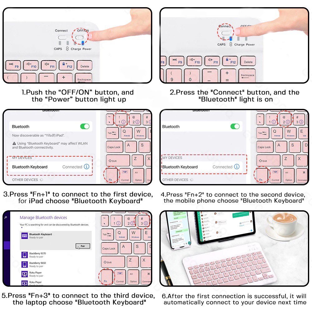 10 inch Wireless Bluetooth Mobile Mini Keyboard And Mouse Suitable For ...