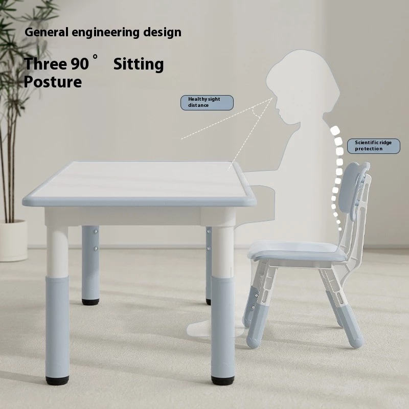 Height Adjustable Drawing Study Desk for Kids 120x60CM, Paintable ...