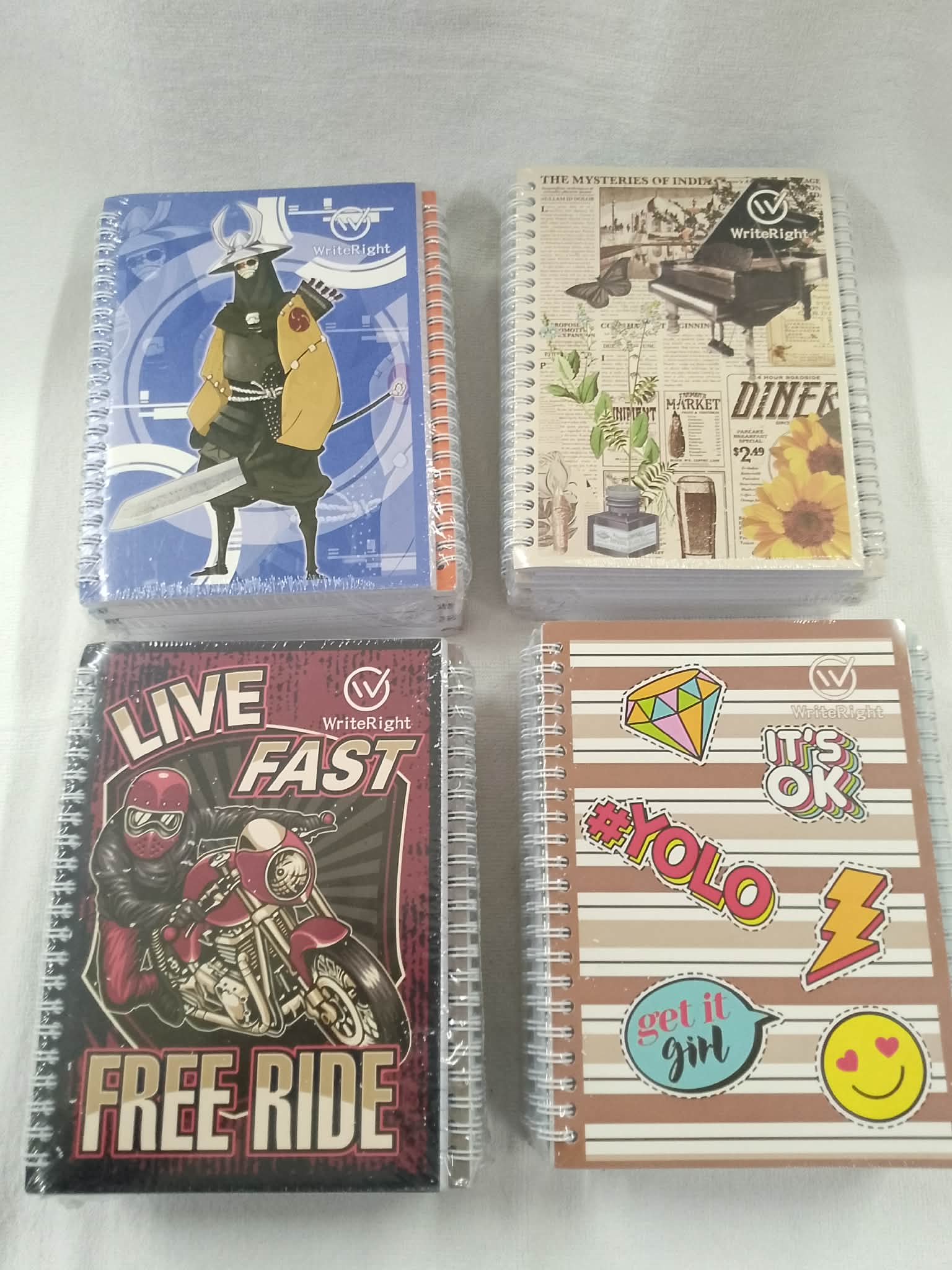 (1Bundle/10Pcs) Spiral/Yarn Character Cartoon Notebook for Grade School ...