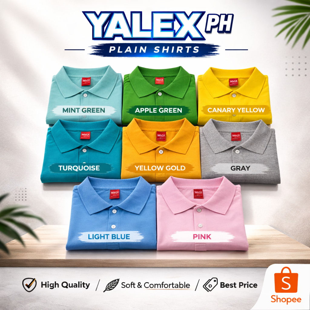 YALEX COTTON POLO SHIRT FOR MEN AND WOMEN LIGHT COLORS SHIRT WITH ...