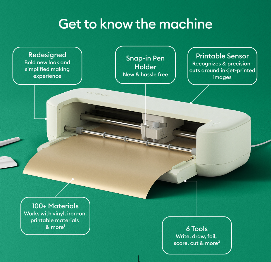 Cricut Explore 5 Essential Bundle Electronic Cutting Machine + Free ...