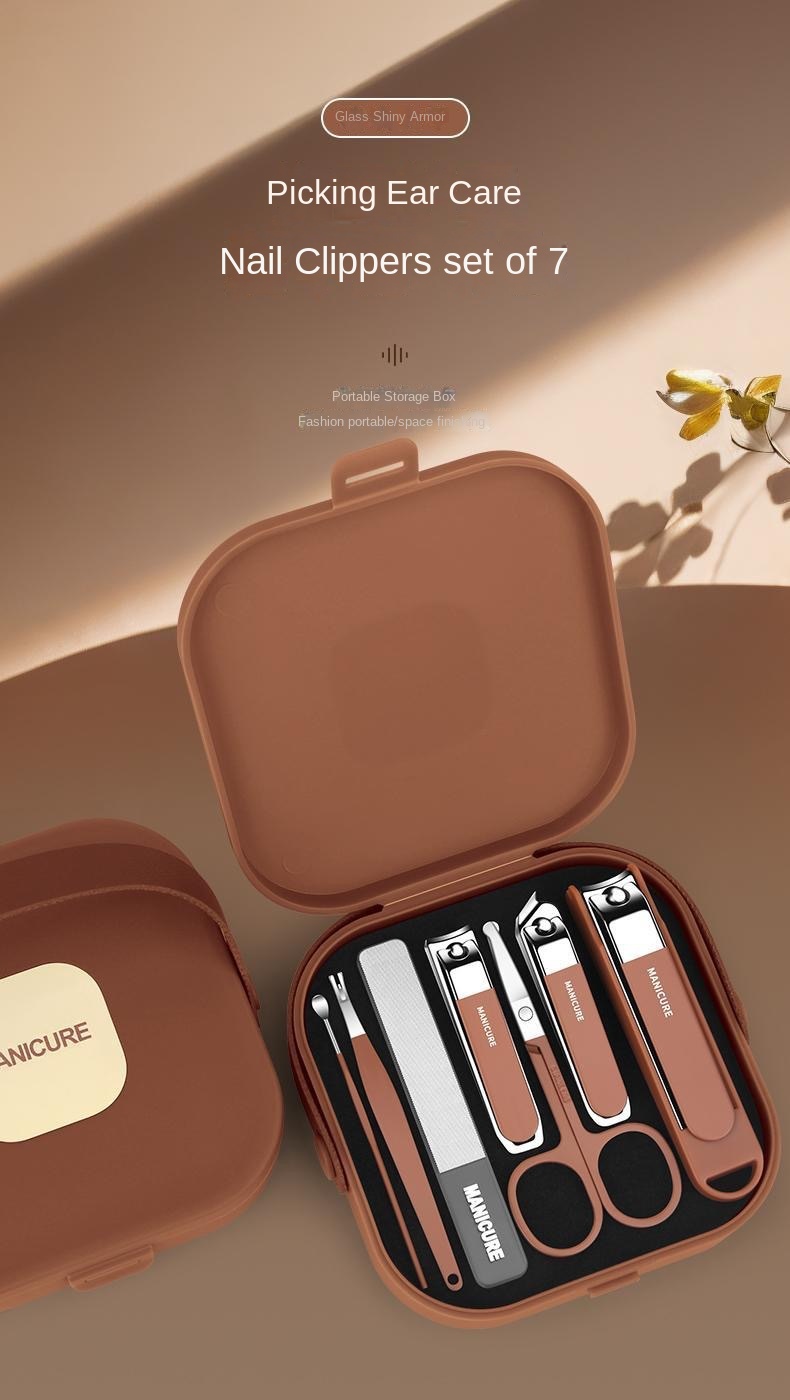 7 In 1 Multi Functional Nail Care Set Safe For Home Daily Pedicure ...