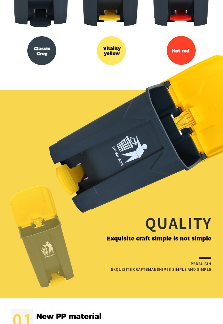 Large Outdoor Pedal-operated Garbage Sorting Bin 20L/30L/50L/80L/100L ...