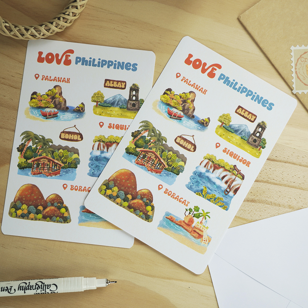 PC002 Philippine Travel Postcard/Philippine Tourist Spots/Art Print ...