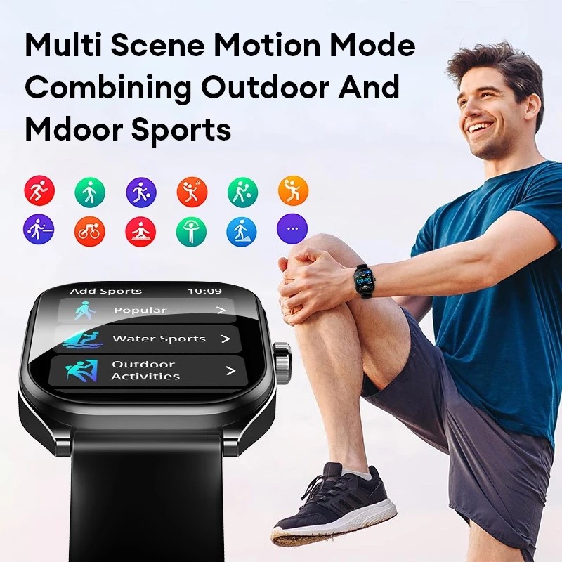 Aolon Curve Smart Watch Bluetooth Call Health Monitoring Smartwatch For ...
