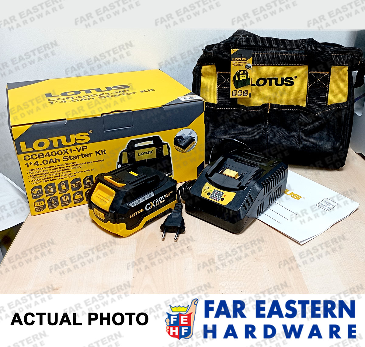 LOTUS Battery & Charger Kit 20V CCB400X1-VP LTPT20 | Shopee Philippines