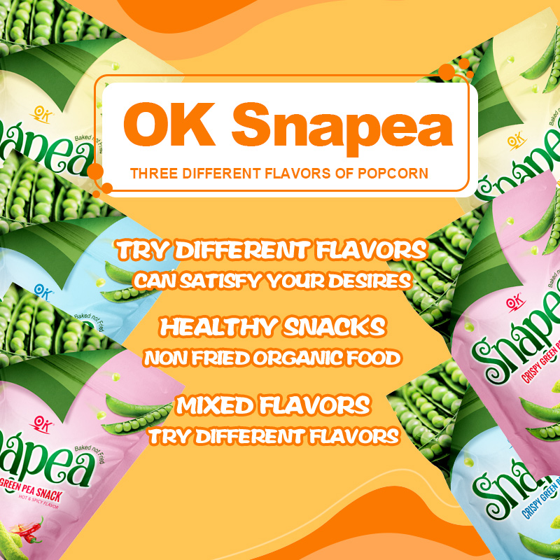 OK Snapea Popcorn Crisps, Original, Cheese, Spicy 108g, Green Pea ...