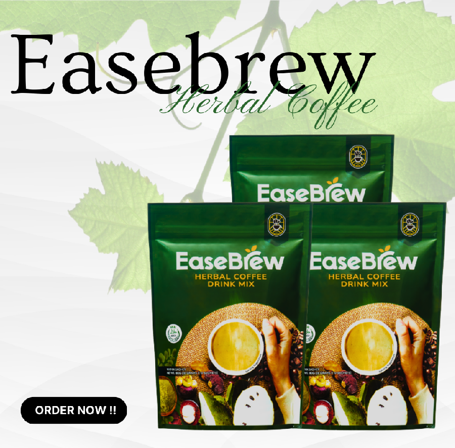 ( 5 POUCH ) THE ORIGINAL EASEBREW HERBAL COFFEE DRINK MIX 100% ORGANIC ...
