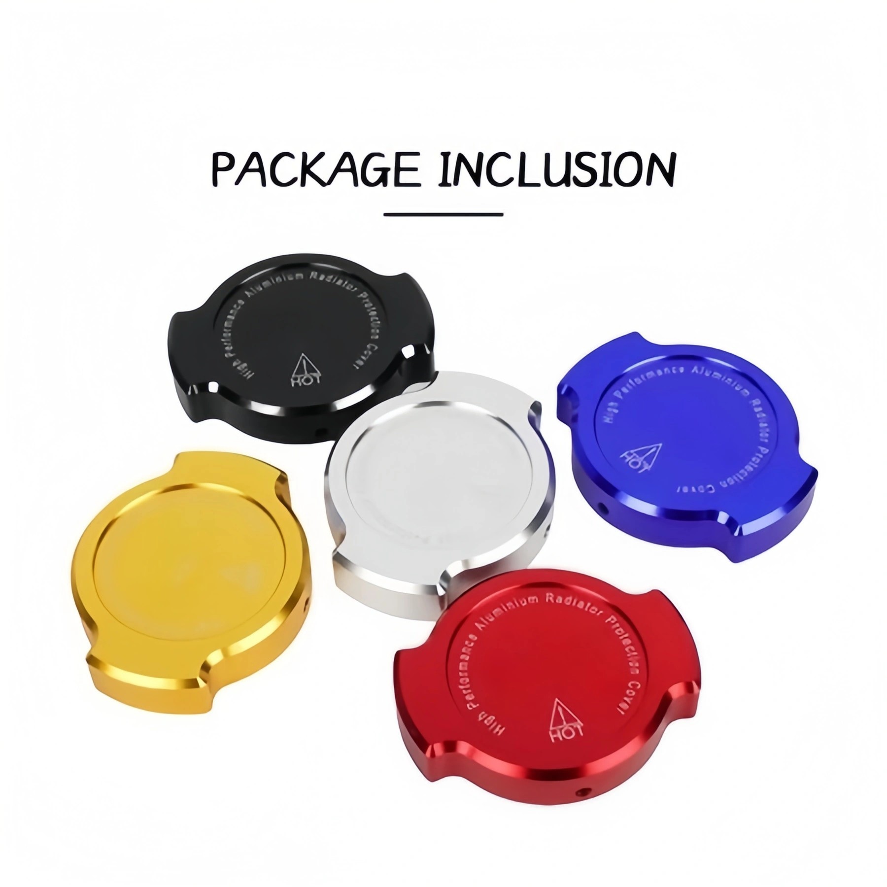 Motorcycle Radiator Cap Cover Universal Full CNC Aluminum With Sticker ...