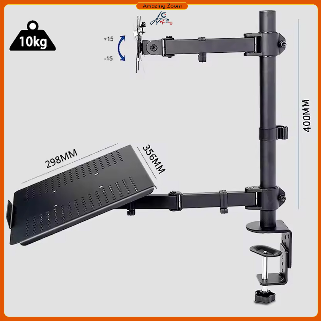 Monitor Mount Bracket Computer Monitor Desktop Mount Adjustable Monitor ...