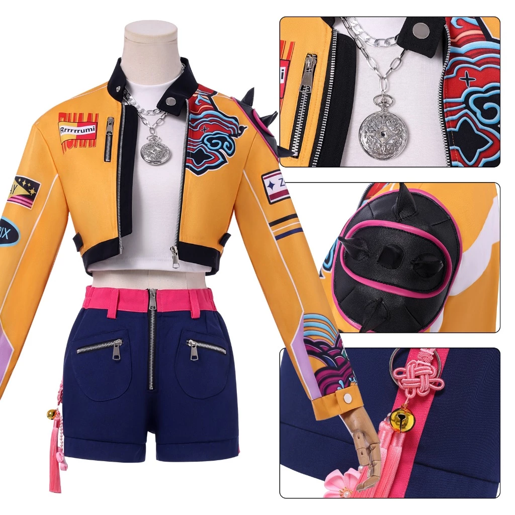 Demon Rumi Hunters Cosplay Costume Girl Pop Singers Halloween Carnival ...