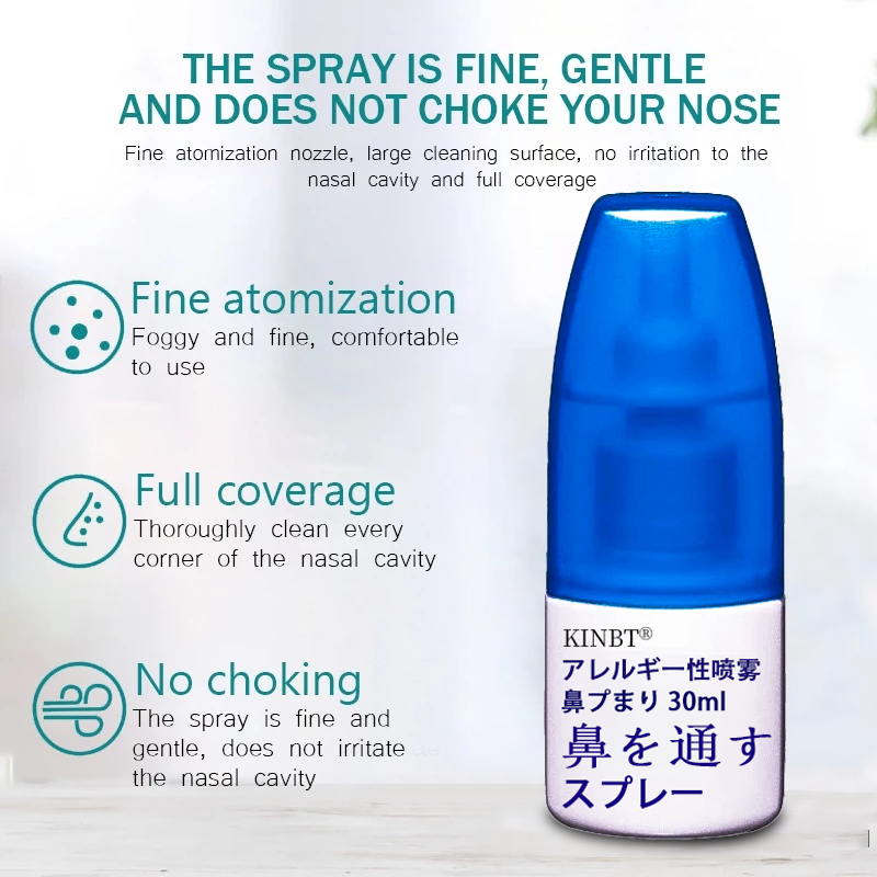 Japanese Nano Silver Ion Nasal Spray Pump 30ml Rhinitis Spray Allergic ...