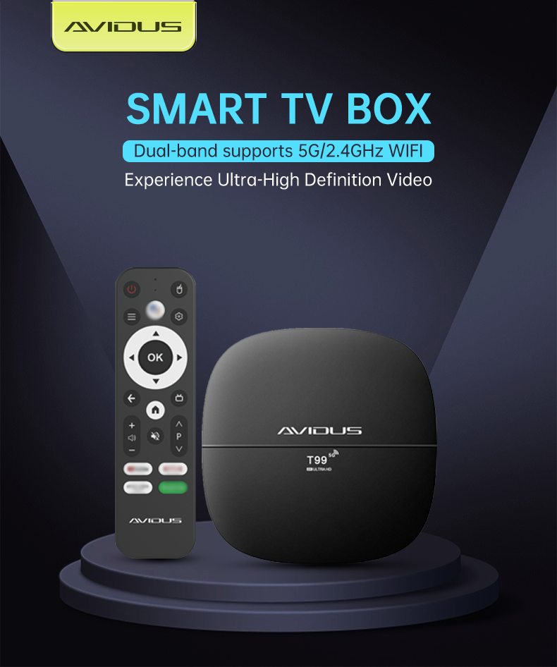 T99 ATV Smart TV Box 8K HD 16+256GB Dual WiFi 2.4G/5G BT4.0 Voice ...
