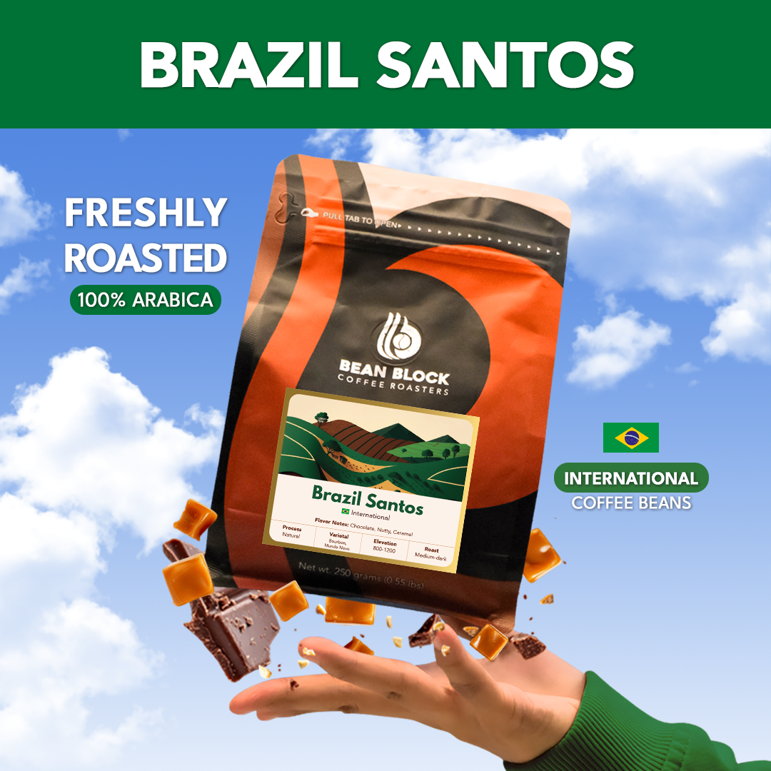 Brazil Santos Arabica Coffee Beans Freshly Roasted Premium Quality