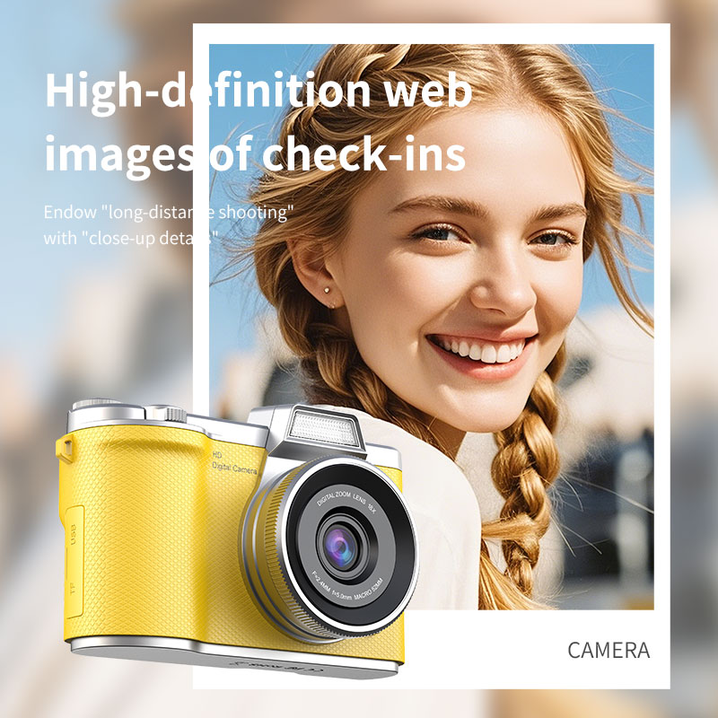 Digital Camera HD 4K Selfie 180° Flip Screen 48MP Photography 30X Retro ...