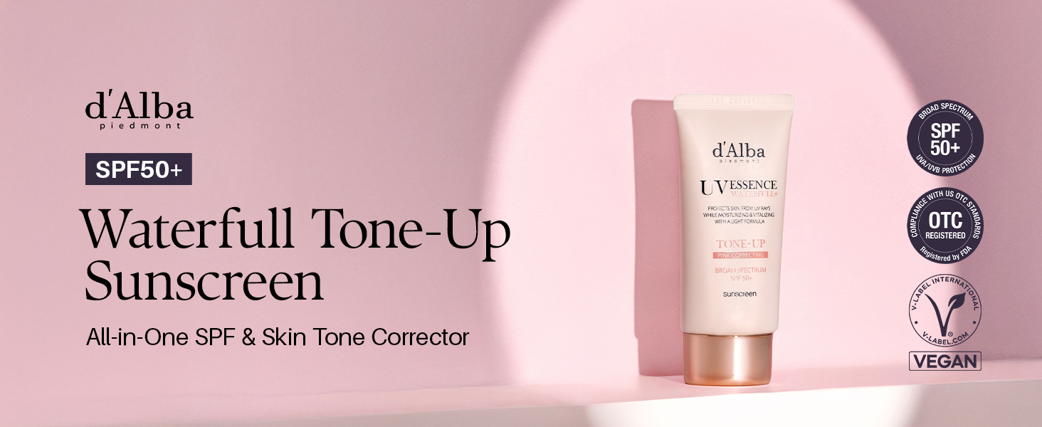 d'alba Piedmont Waterfull Tone-Up Sunscreen Serum Spf50+ Sunscreen for ...
