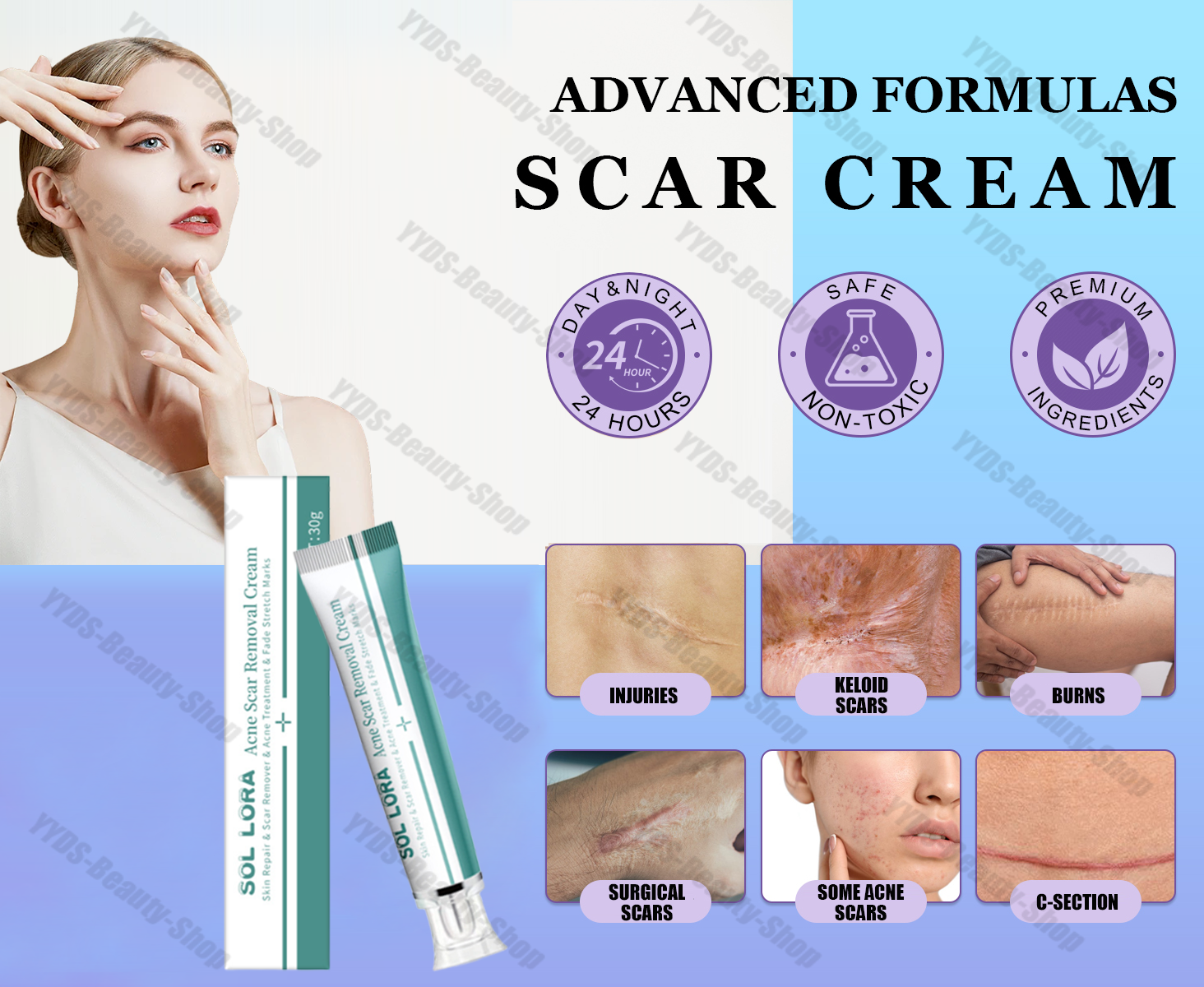 Scar removal cream For SurgicalC-Section Tummy Tuck And Keloid Suitable ...