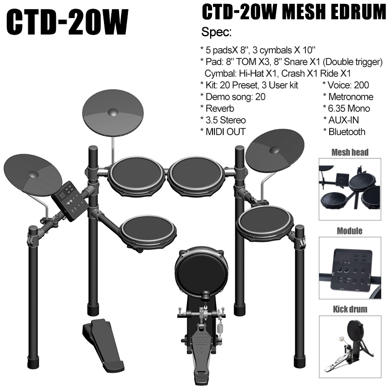Professional Digital Drum Set Best Electronic Drum Kit For Beginners ...