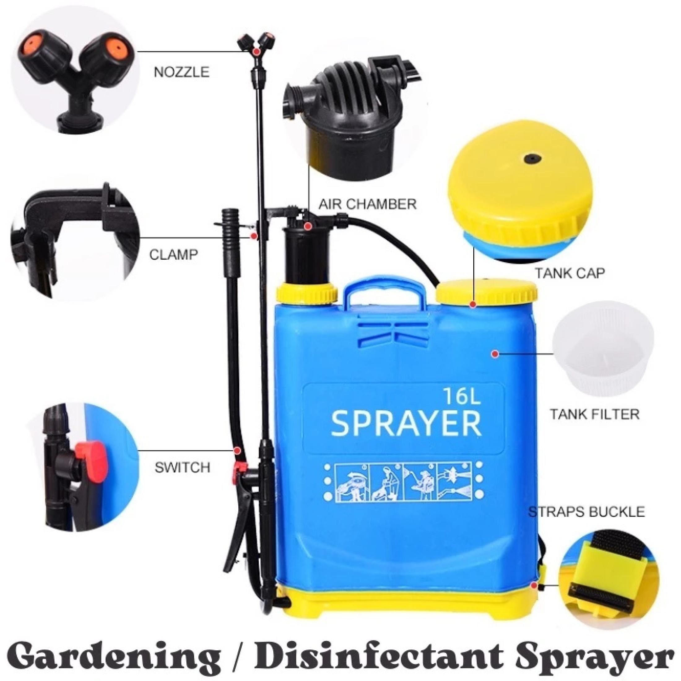 5L 8L 16L Manual sprayer sprayer Knapsack for Agricultural and Garden ...